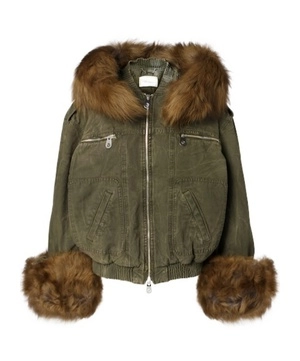 Blumarine Cotton Canvas Bomber Jacket - Brown