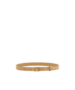 Valentino Garavani Logo Belt - Nude