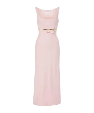 Giambattista Valli Bow-detail Crepe Midi Dress - Pink