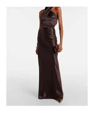 Veronica Beard Alberta Silk-blend Satin Maxi Dress