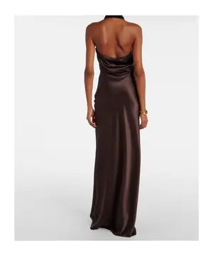 Veronica Beard Alberta Silk-blend Satin Maxi Dress