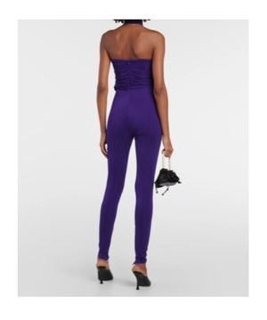 Magda Butrym Gathered Halterneck Jersey Jumpsuit