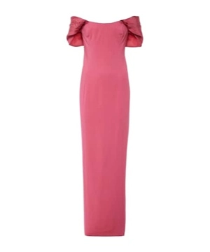 Oscar De La Renta Off-shoulder Cady Gown - Red