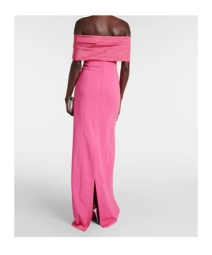 Oscar De La Renta Off-shoulder Cady Gown