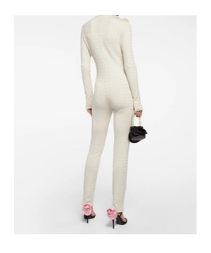 Magda Butrym Cable Knit Silk Jumpsuit