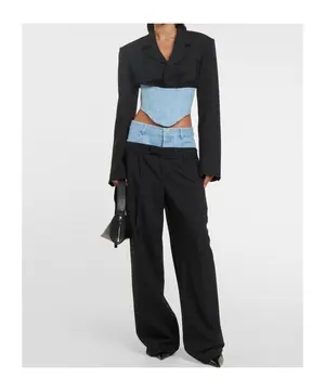 DION LEE Cowboy-cloth Patchwork Suit Jacket
