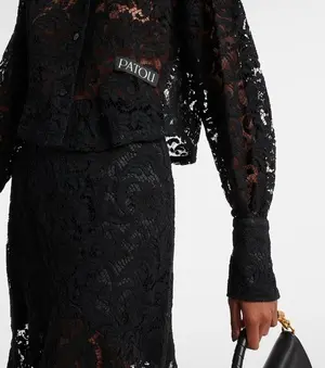 PATOU Cropped Lace Shirt