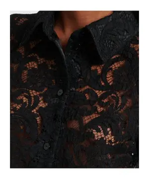 PATOU Cropped Lace Shirt