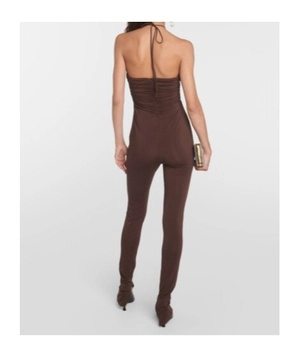 Magda Butrym Floral-appliqué Cutout Jersey Jumpsuit
