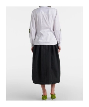 Carolina Herrera Floral Embroidered Cotton-blend Shirt