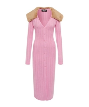 Blumarine Openwork Knit Cardigan - Pink