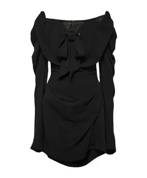 VIVIENNE WESTWOOD Bow-detail Draped Minidress - Black