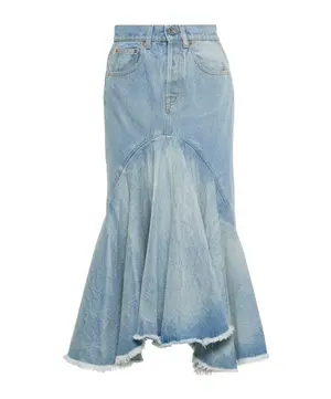 Vetements Denim Midi Skirt - Blue