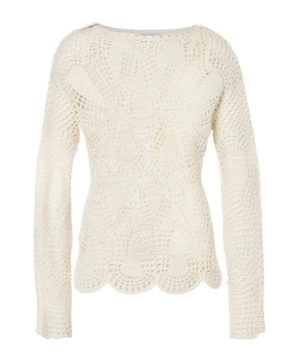 Gabriela Hearst Caps Crochet Wool And Cashmere Top