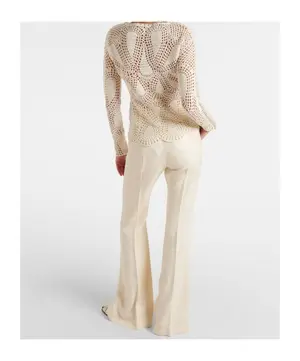 Gabriela Hearst Caps Crochet Wool And Cashmere Top
