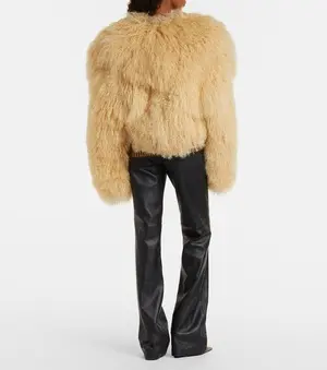 Attico Cropped Shearling Jacket