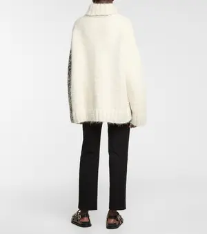 JOSEPH High-neck Floral Knit Sweater