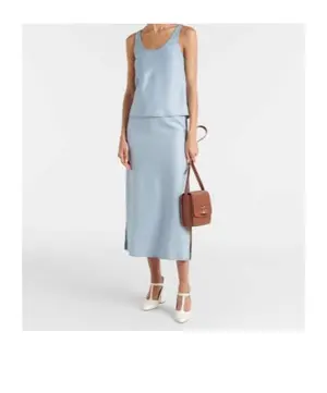 Gabriela Hearst Defina Silk And Wool Midi Skirt
