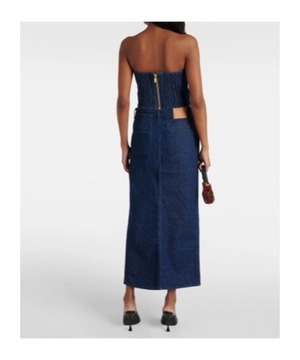 Magda Butrym Low-rise Denim Maxi Skirt