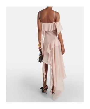 Blumarine Ruffled Silk Georgette Minidress