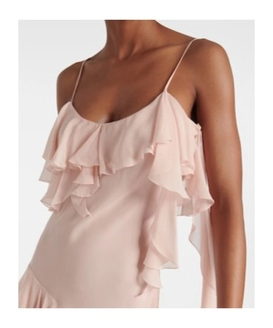 Blumarine Ruffled Silk Georgette Minidress