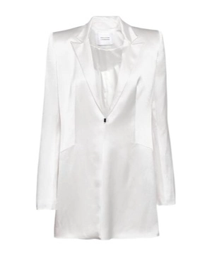 Galvan Bridal Leith Satin Blazer Dress - White