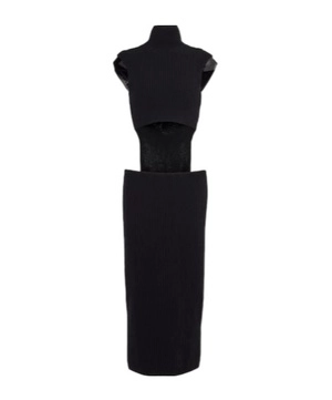 Sportmax Arabba Wool And Cashmere Midi Dress - Black