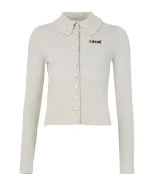 Chloé Cardigan With Logo On Chest