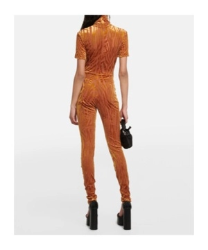 Alex Perry Benton Devoré Zebra-print Catsuit