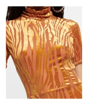 Alex Perry Benton Devoré Zebra-print Catsuit