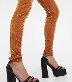 Alex Perry Benton Devoré Zebra-print Catsuit