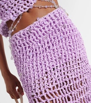 SUSAN FANG Crochet Midi Skirt