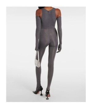Alex Perry Crystal-embellished Jersey Catsuit