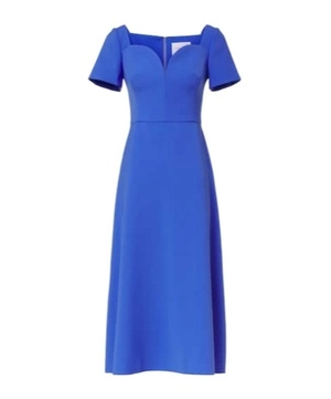 Carolina Herrera Off-shoulder Midi Dress - Blue