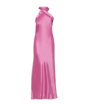 Galvan Pandora Satin Maxi Dress - Pink