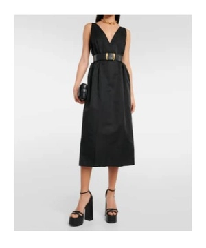 Altuzarra Anouk V-neck Cotton-blend Midi Dress