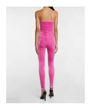 Alex Perry Strapless Velvet Jumpsuit