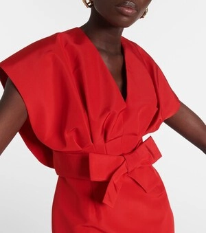 Carolina Herrera Silk Faille Gown With Bow Detail