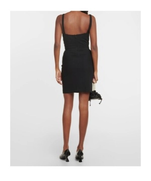 NENSI DOJAKA Ruffled Cutout Jersey Mini Dress