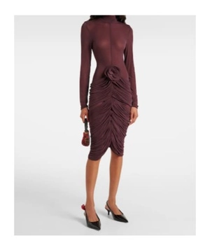 Magda Butrym Floral-appliqué Midi Dress