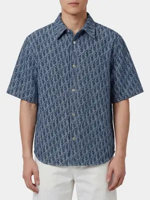 Dior Oblique Pattern Short-sleeve Shirt