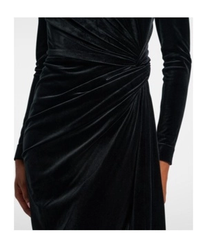 Alex Perry Draped Velvet Midi Dress