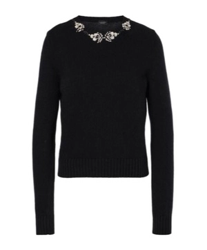 Giambattista Valli Crew Neck Knit Sweater - Black