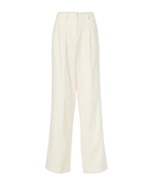 Magda Butrym Wool And Silk Wide-leg Pants - White
