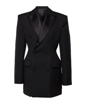 Wardrobe.NYC Lapel Suit Dress - Black