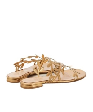 GIANVITO ROSSI Minimalist Metallic Sandals