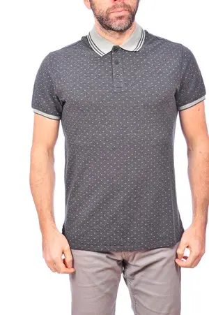 Emporio Armani Logo Slim Polo Shirt - Gray