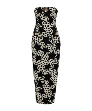 AREA Crystal-embellished Jacquard Maxi Dress - Black