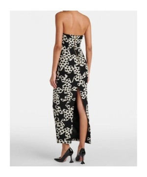 AREA Crystal-embellished Jacquard Maxi Dress