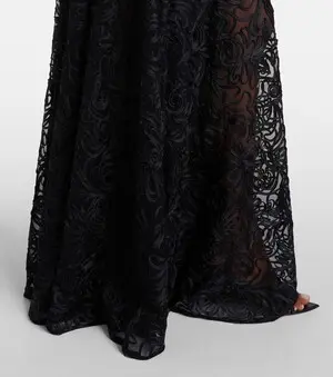 Norma Kamali Cayla Embroidered Halterneck Gown